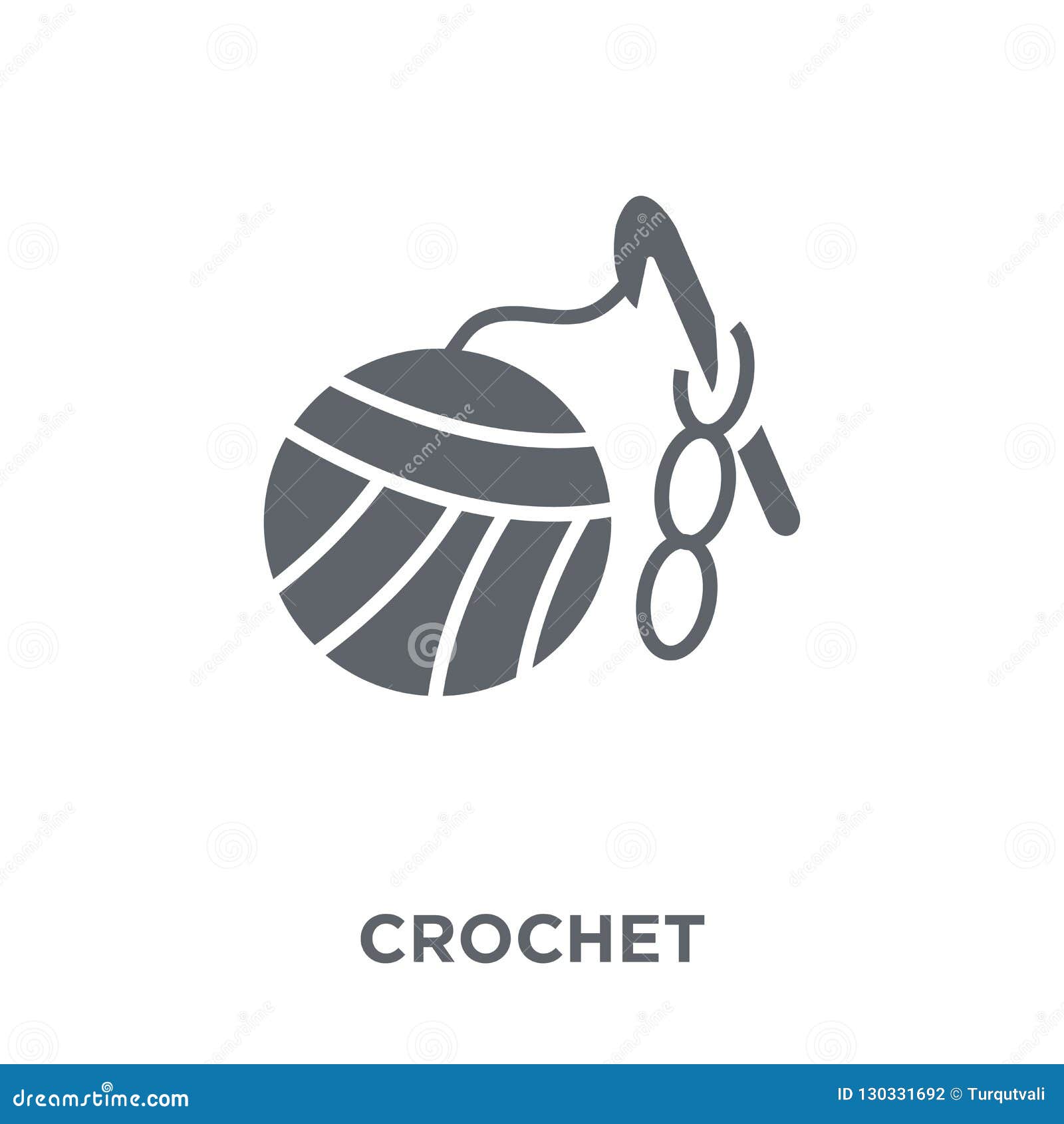 Crochet Icon from Collection. Stock Vector - Illustration of tailor ...