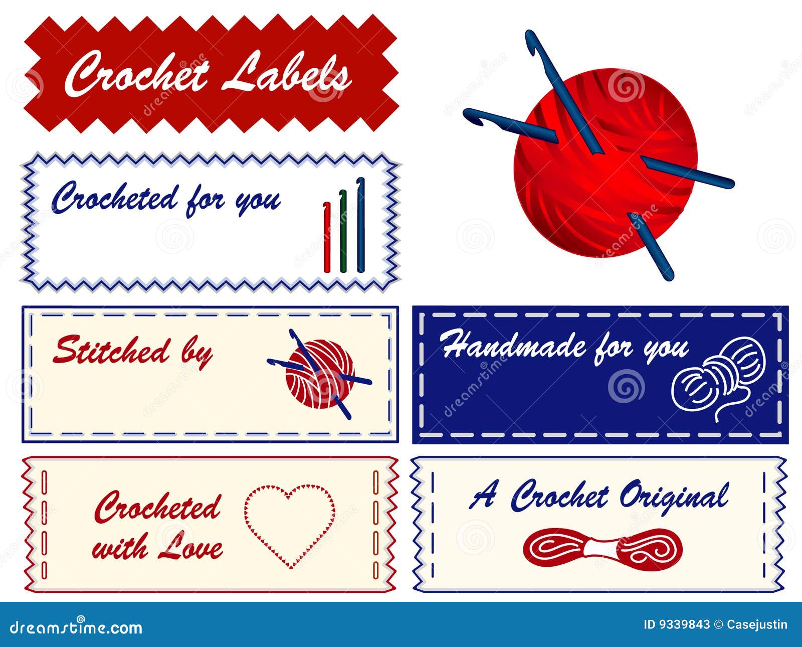 Crochet Labels Vector Illustration | CartoonDealer.com #21657372