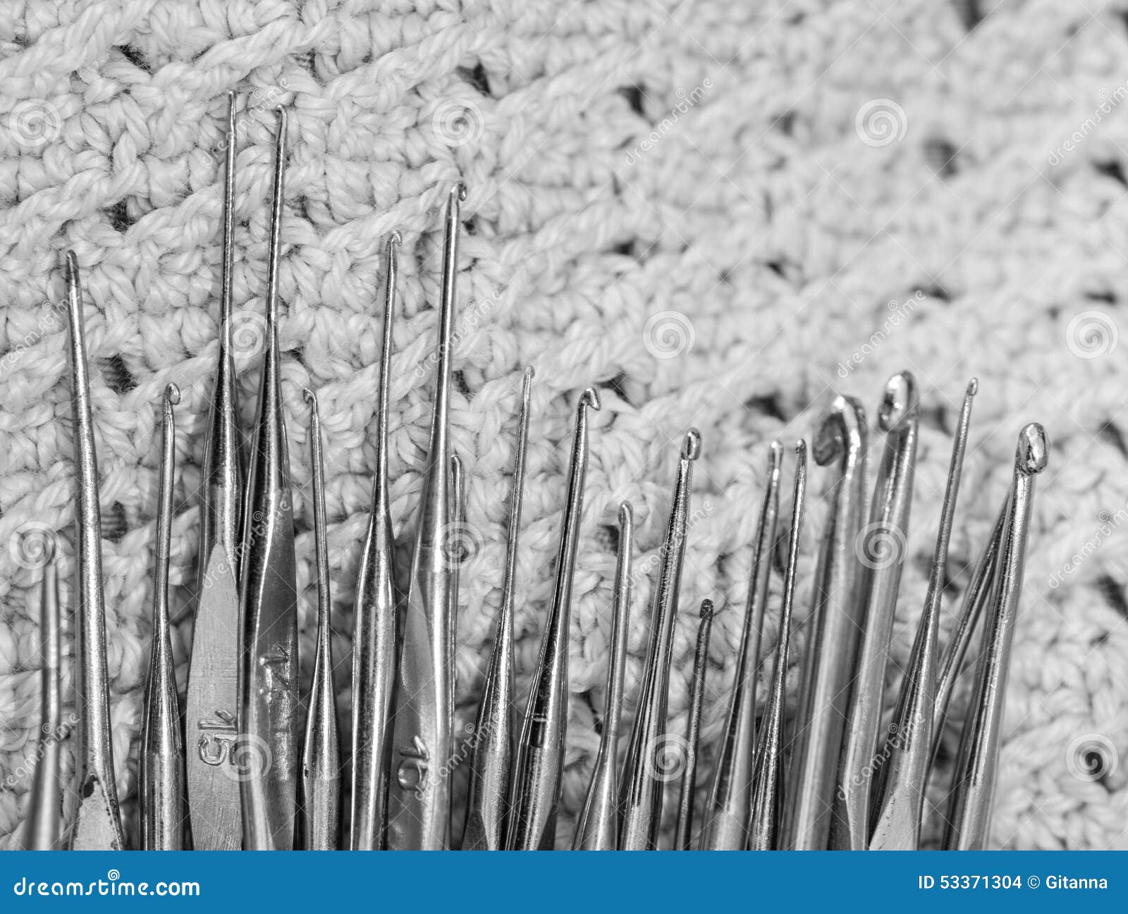 Crochet Needles stock photo. Image of leisure, background - 53371304