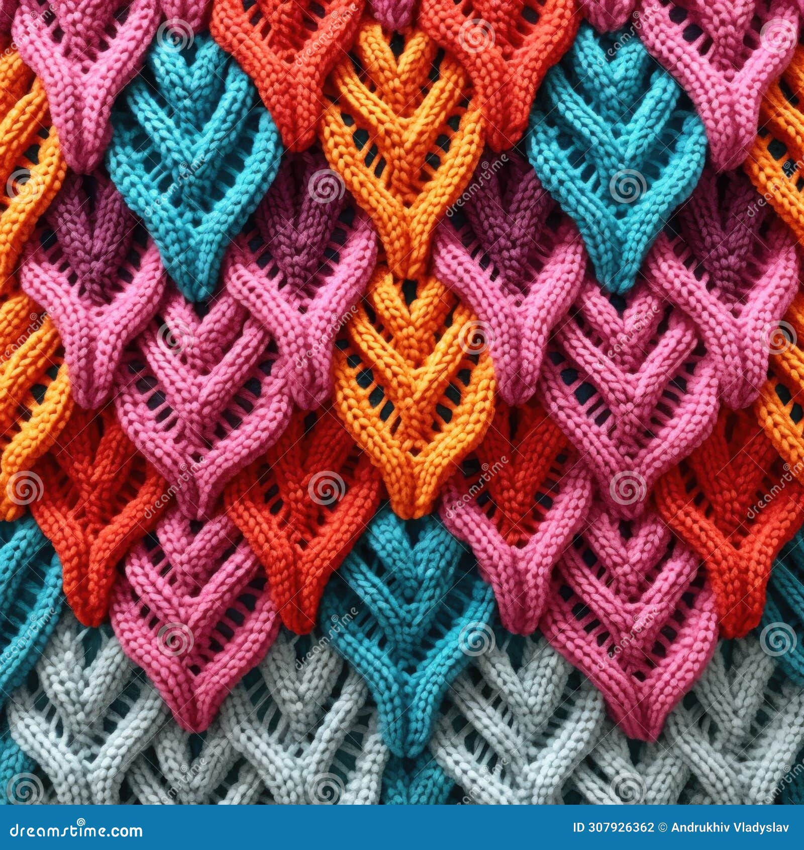 Crochet Pattern Seamless Texture For 3D, Colored Croche Textura Stock ...