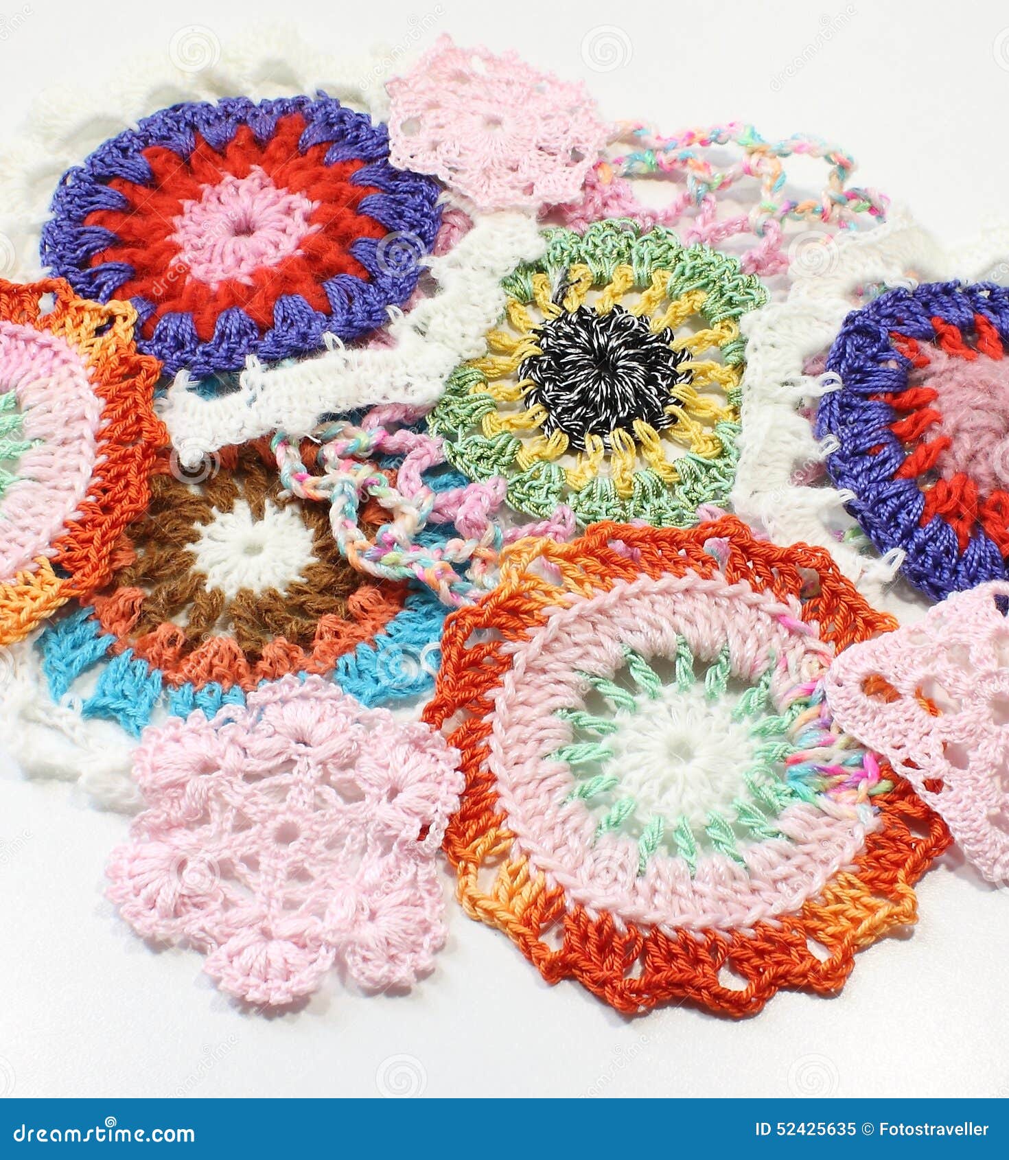 Crochet patterns of thread stock image. Image of decoration - 52425635