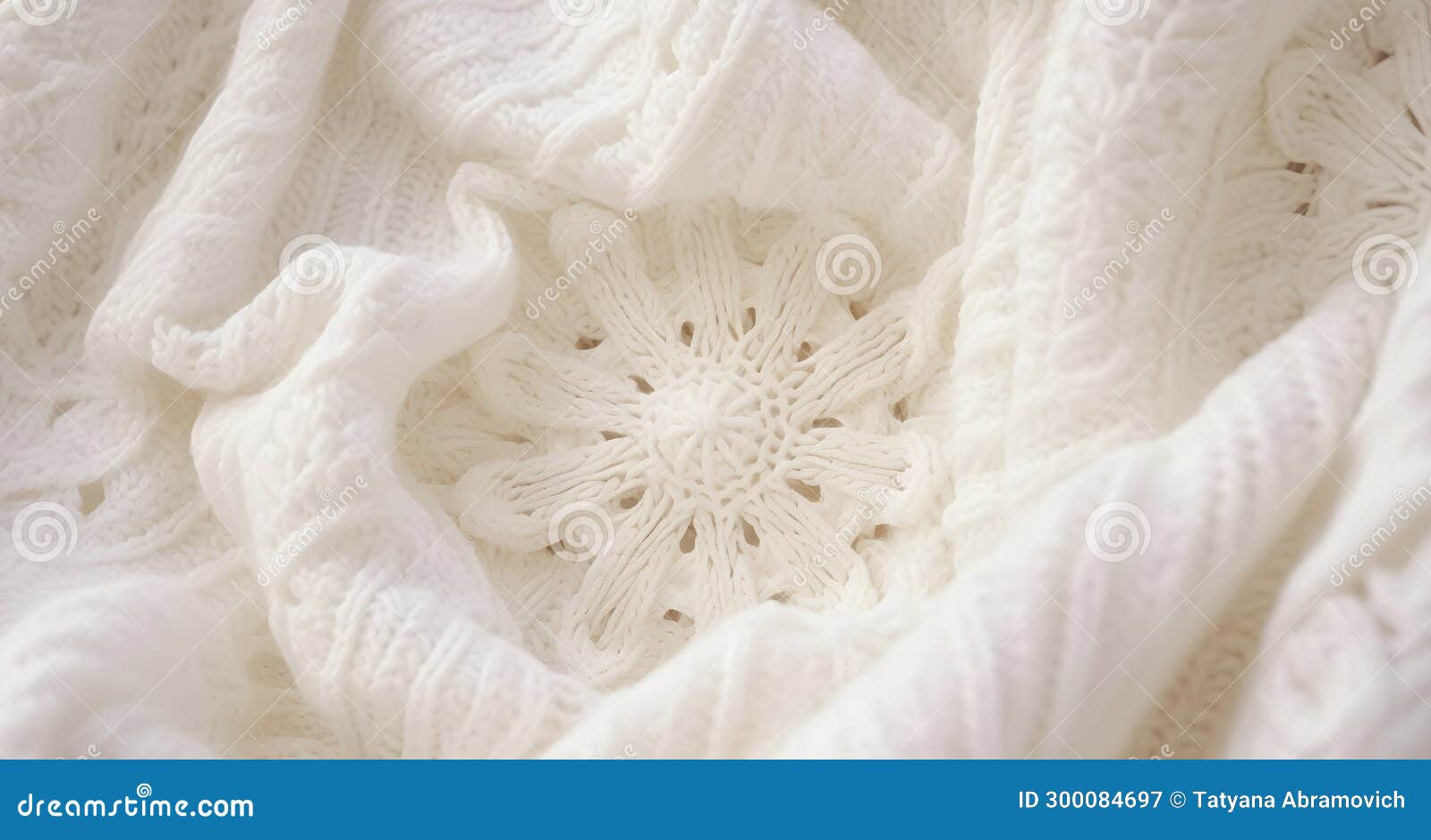 Crochet Patterns. White Tablecloth in Traditional Knitting Stock ...
