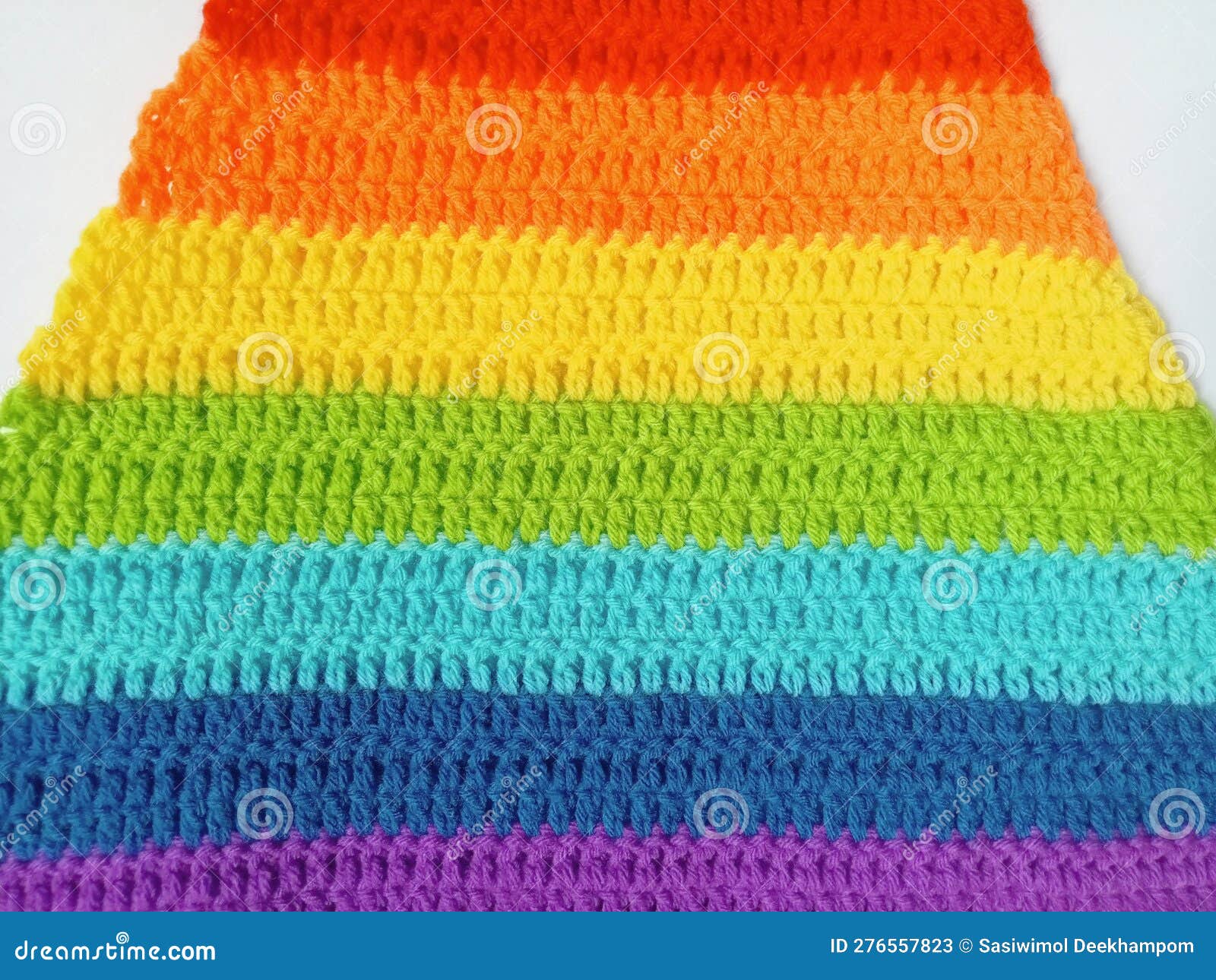 Crochet Rainbow Pattern Multi-color Background Texture for Decoration ...