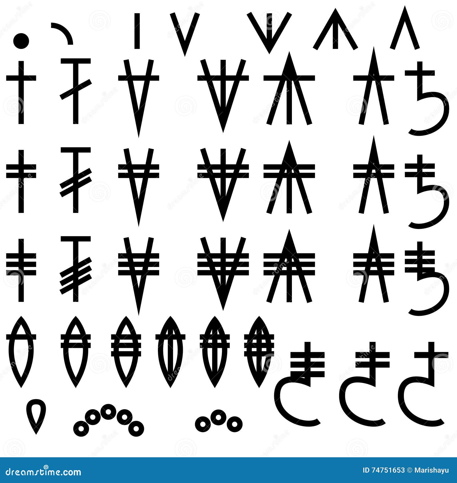 Crochet symbols stock vector. Illustration of loop, scheme - 74751653