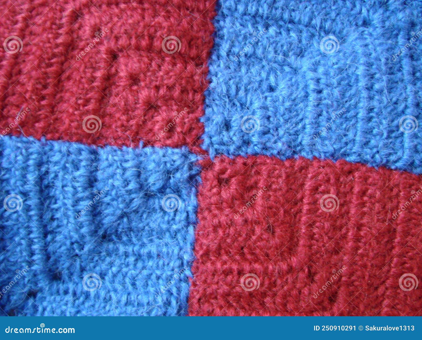 Crochet Texture, Colorful Squares Pattern. Crochet Knit Squares Stock ...