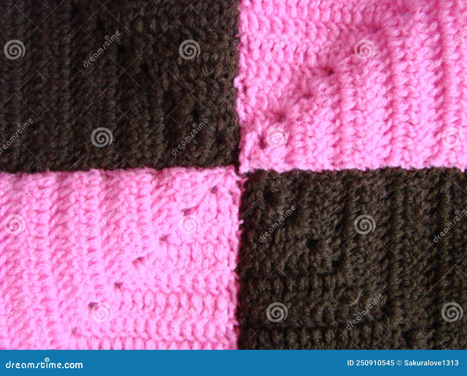 Crochet Texture, Colorful Squares Pattern. Crochet Knit Squares Stock ...