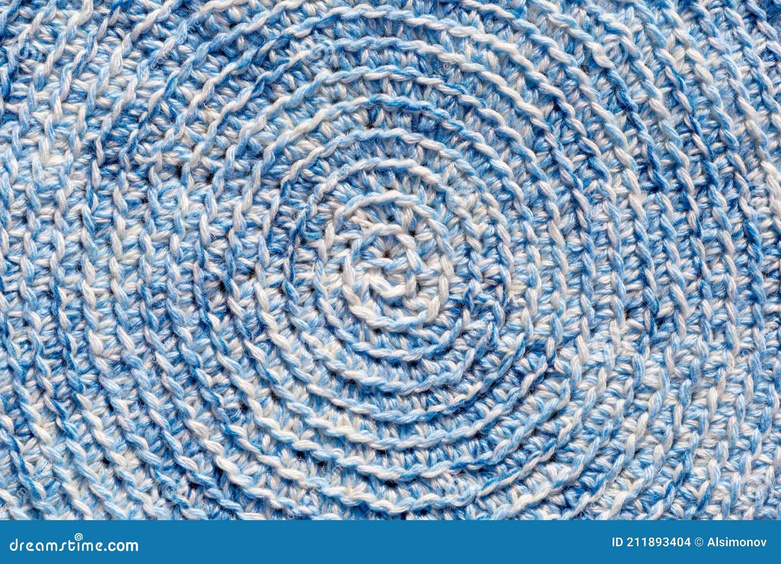 Crochet Texture of Handmade, a Close-up of a Blue Knitting Pattern ...