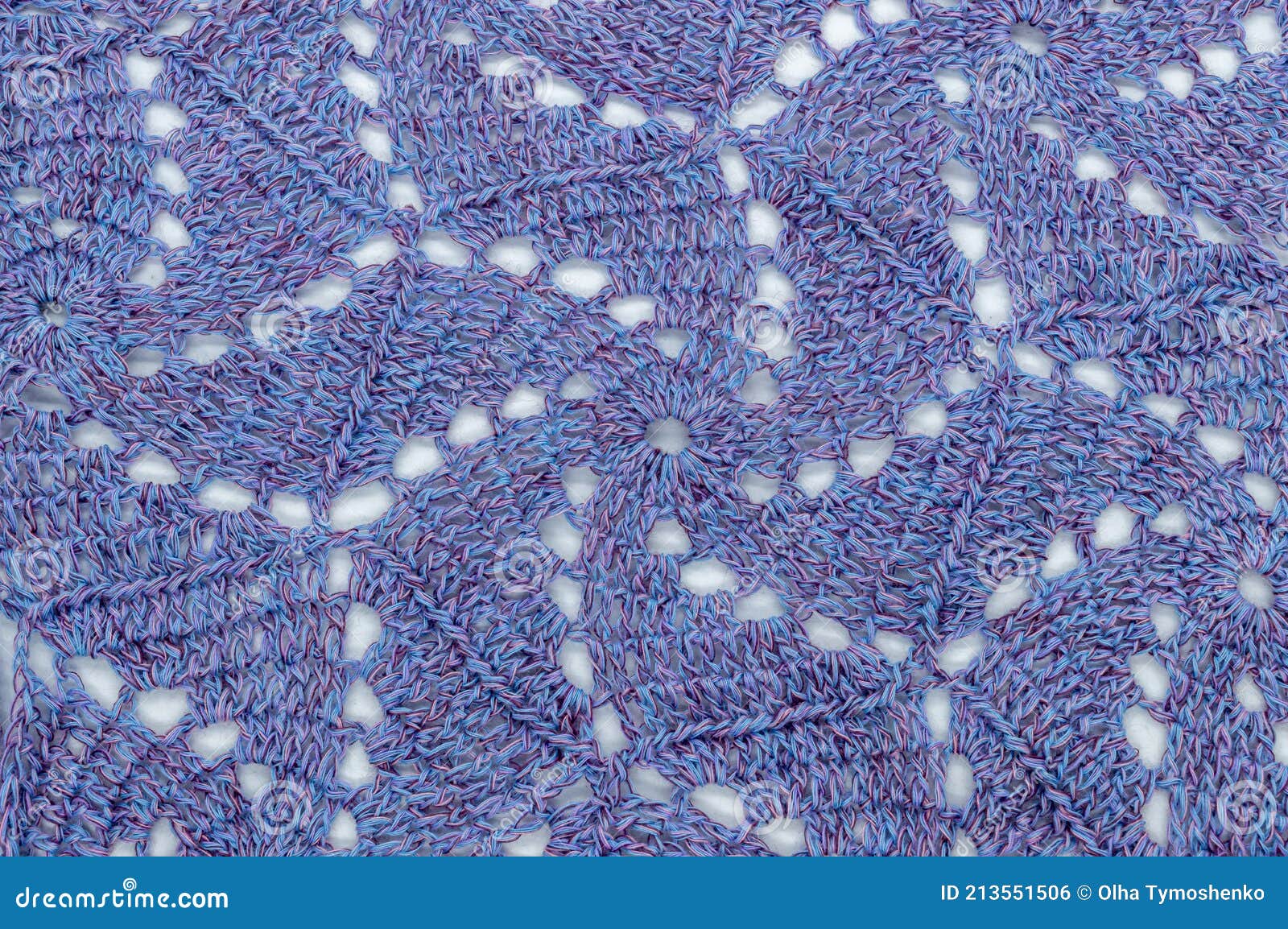 Crochet Thread Blue Purple Texture Background Closeup Copy Space Stock ...