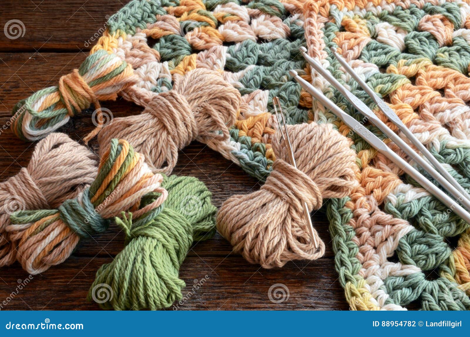 Crochet Yarn and Crochet Hook Background Stock Photo - Image of arts ...