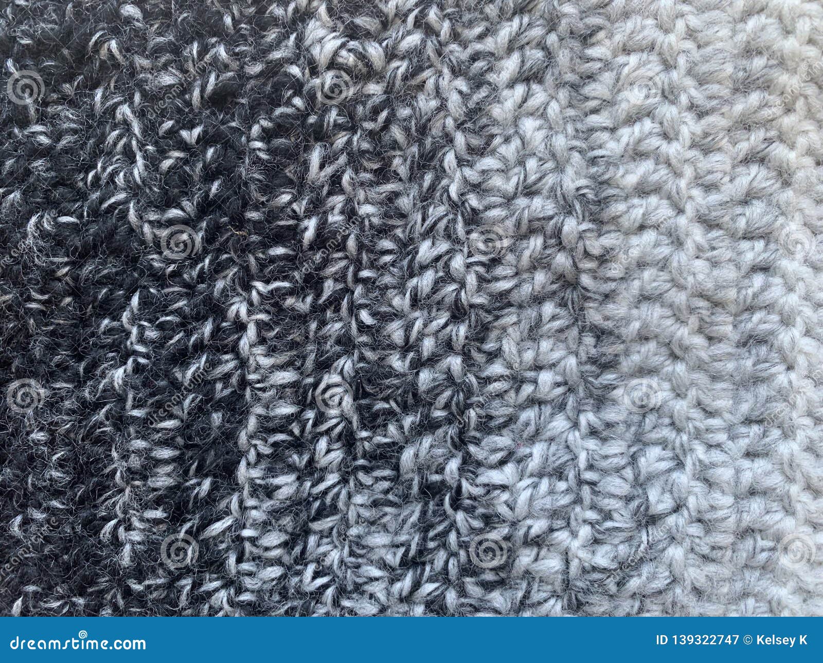 Crocheted Black and White Gradient Background Stock Image - Image of ...