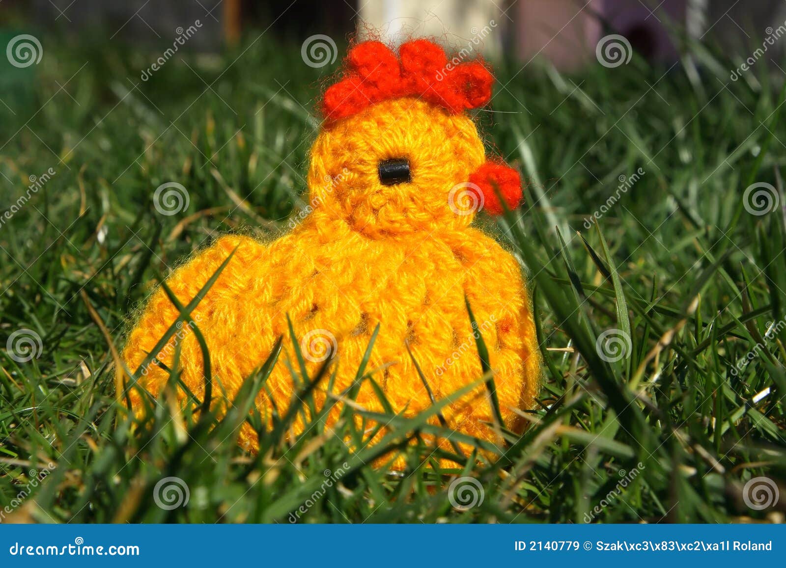 Crocheted Easter Chicken stock image. Image of spring - 2140779