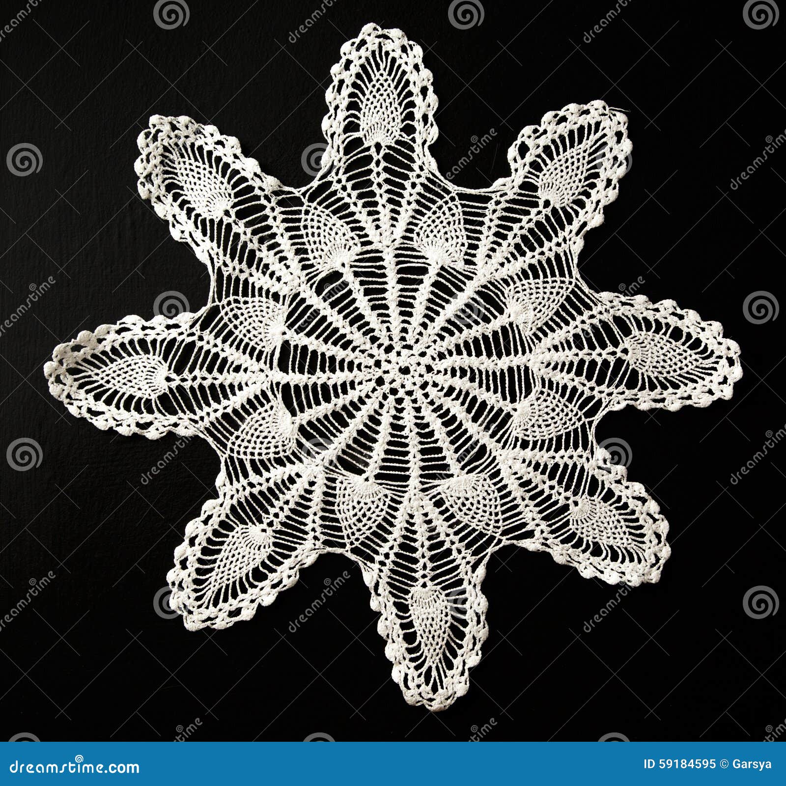 Crocheted lace napkin stock image. Image of napkin, hobby - 59184595