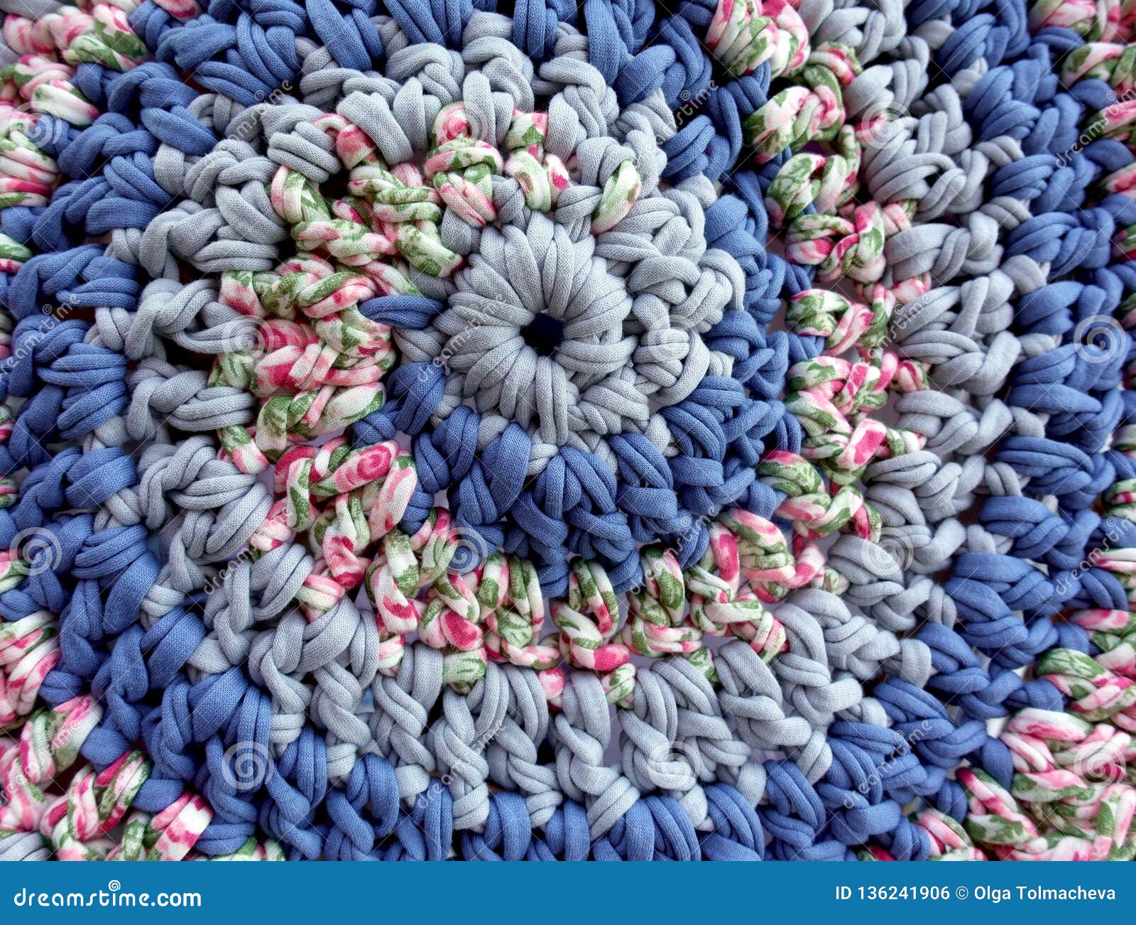 Crocheted Mat stock photo. Image of creativity, stripes - 136241906