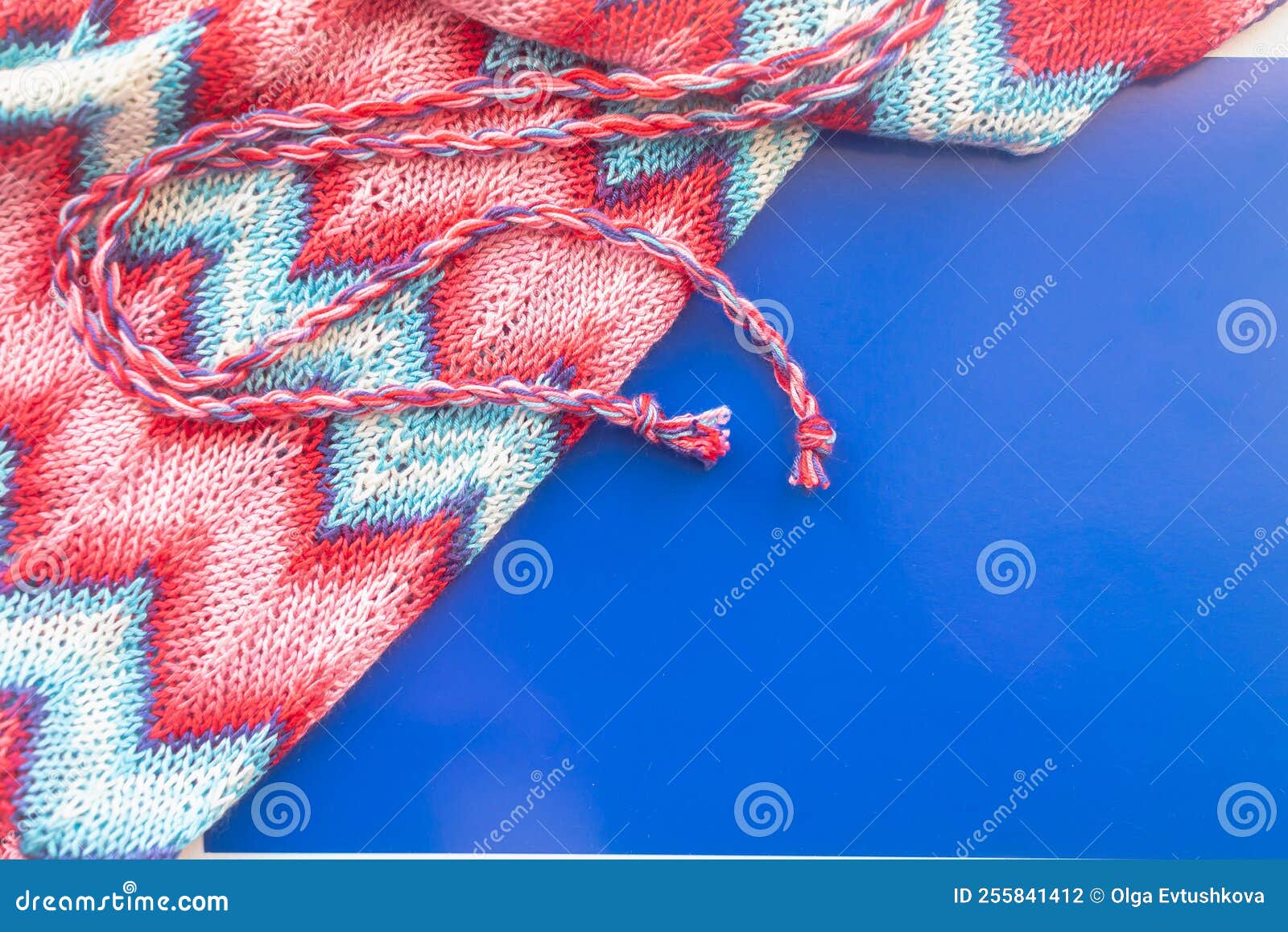 Crocheted Missoni Pattern of Red White and Blue Threads on the Dress ... Crocheted Missoni Pattern of Red White and Blue Threads on the Dress ...