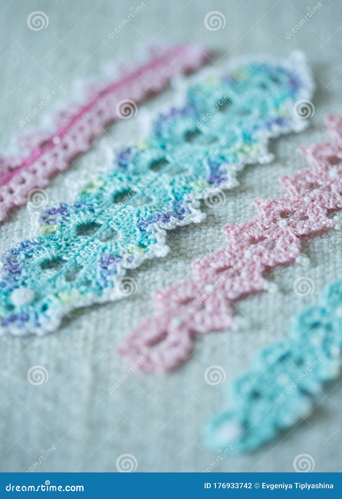 Crocheted patterns, macro stock photo. Image of material - 176933742