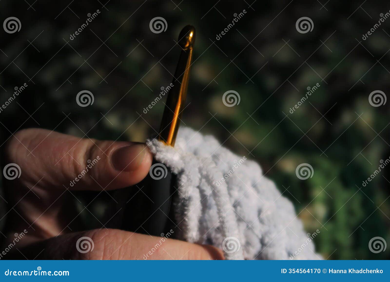 Crocheting Process. Close Up Shooting Stock Photo - Image of creative ...
