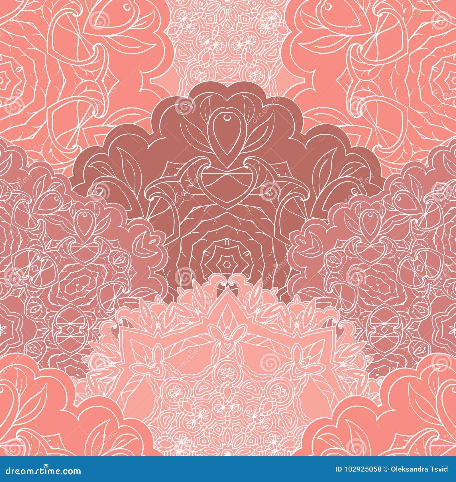 Crocheting Seamless Pattern with Circle Lace Stock Vector ...