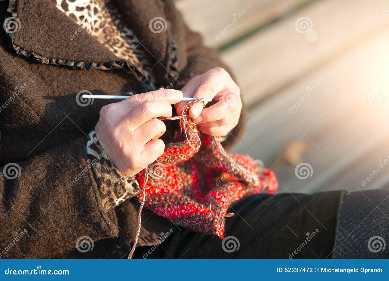 Crocheting a woman stock photo. Image of crocheting, hook - 62237472