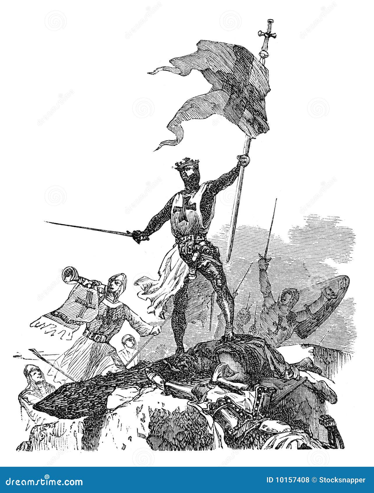 Crociati illustrazione di stock. Illustrazione di battaglia - 10157408