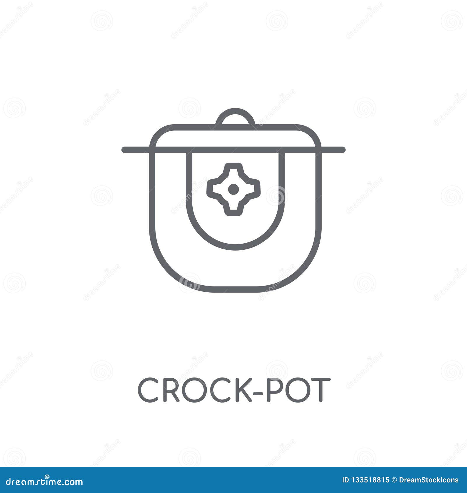 Crock-pot Linear Icon. Modern Outline Crock-pot Logo Concept on Stock ...