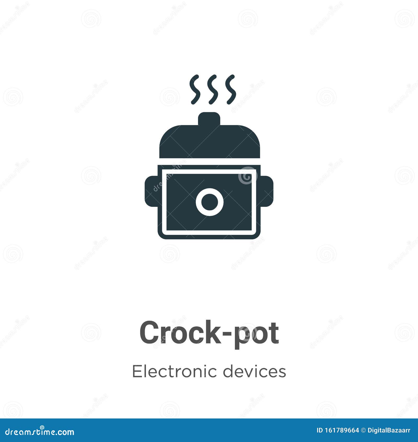 Crock-pot Vector Icon On White Background. Flat Vector Crock-pot Icon ...