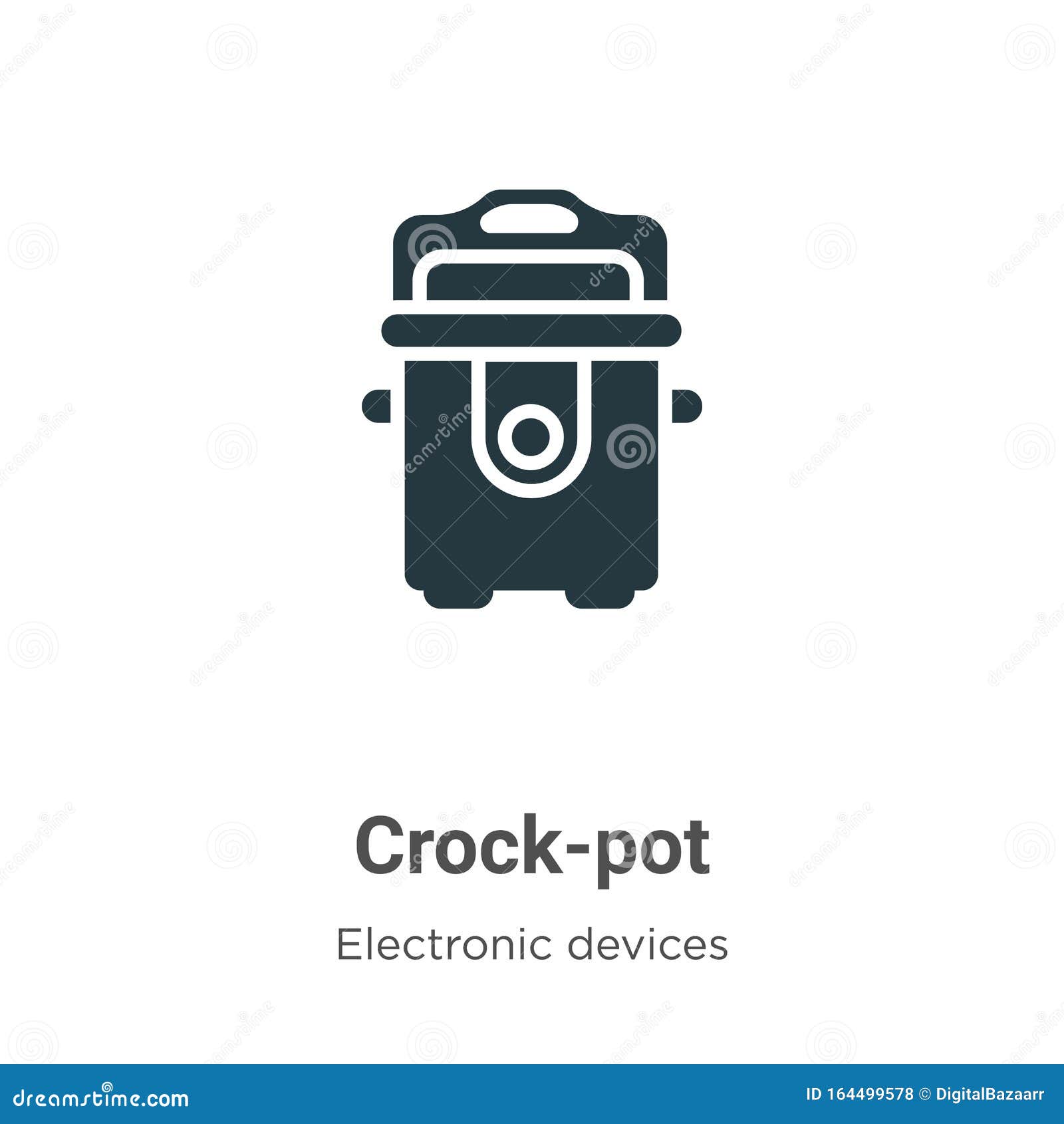 Crock Pot Filled With Food On Stove Stock Photography | CartoonDealer ...