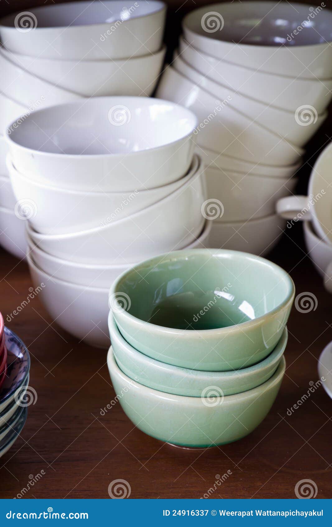 Crockery stock image. Image of stack, kitchen, dark, plate - 24916337