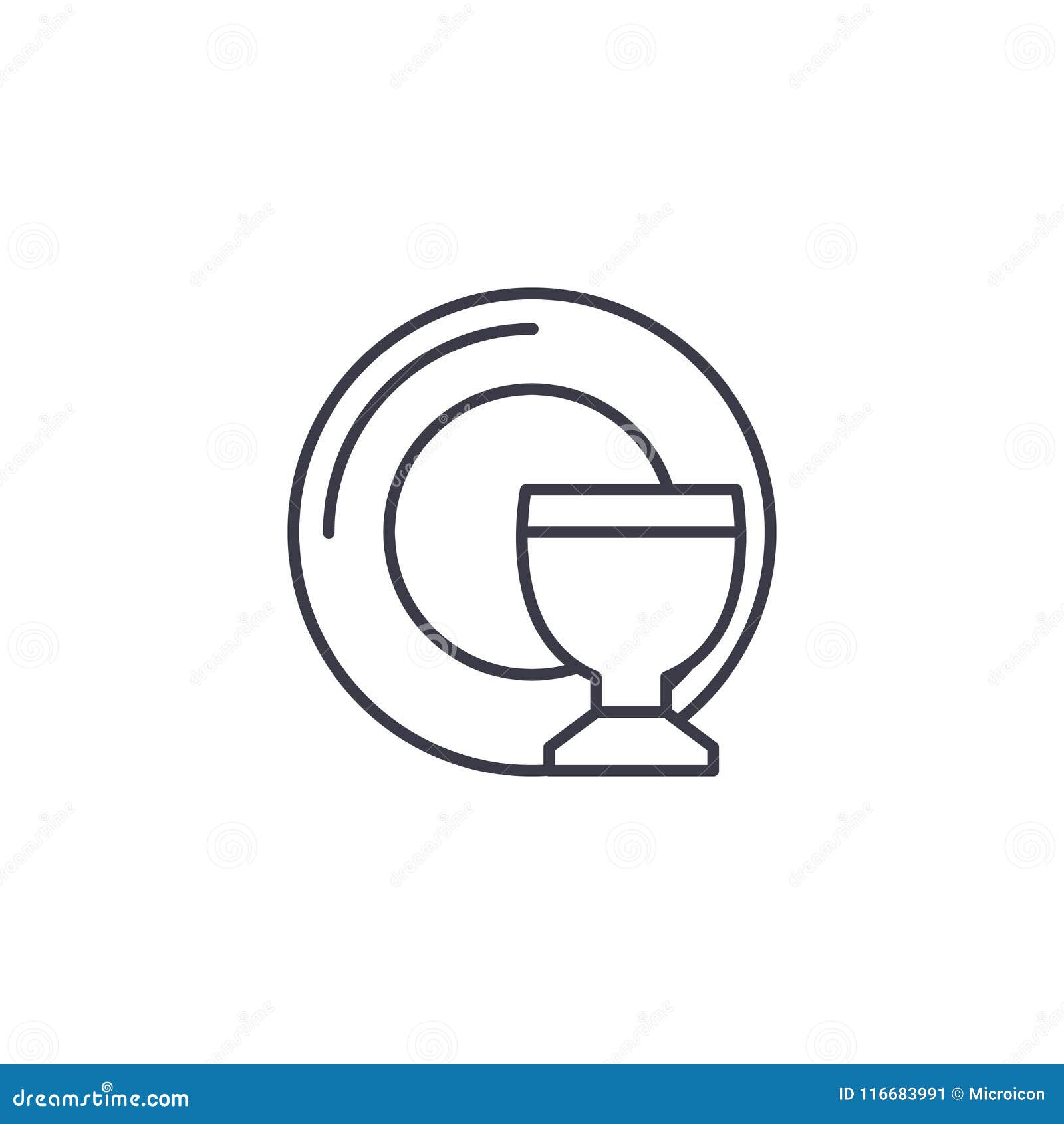 Crockery Linear Icon Concept. Crockery Line Vector Sign, Symbol ...