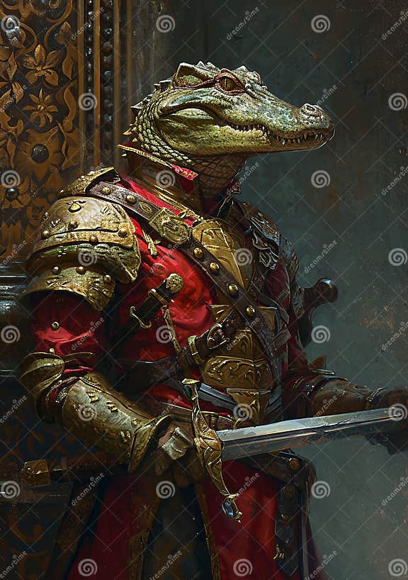 Crocodile in army uniform stock illustration. Illustration of temple ...