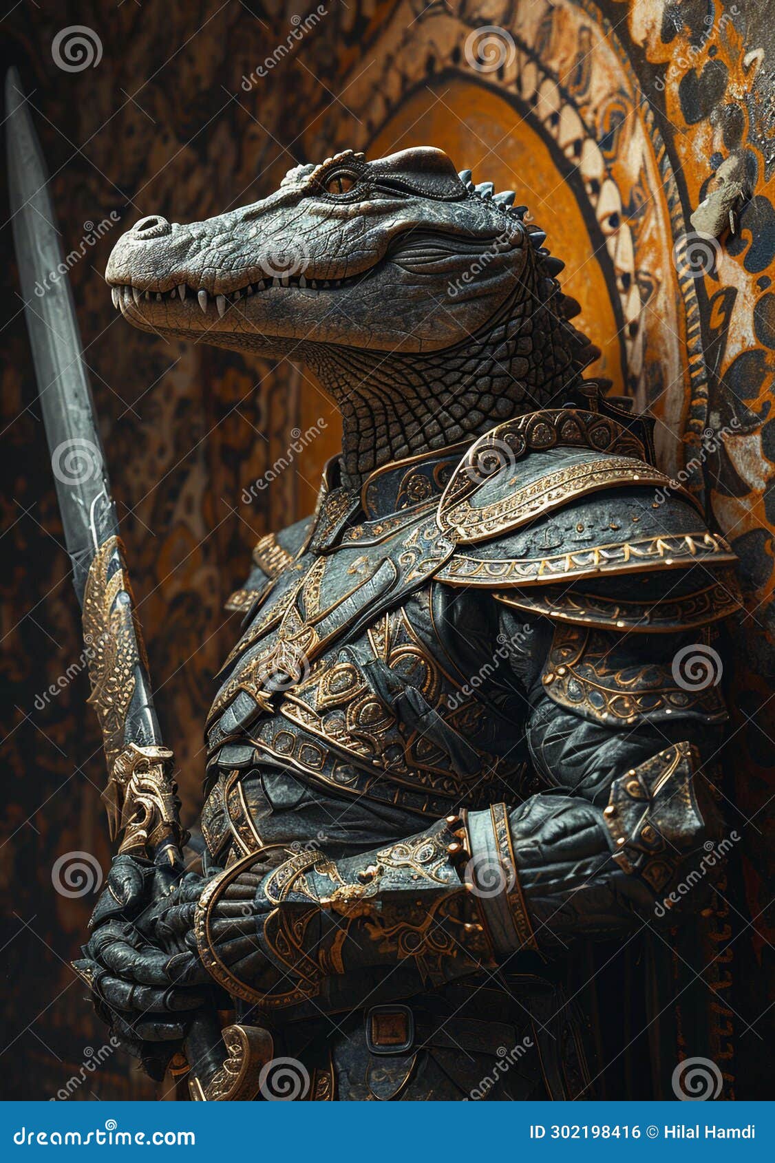 Crocodile in army uniform stock illustration. Illustration of relief ...