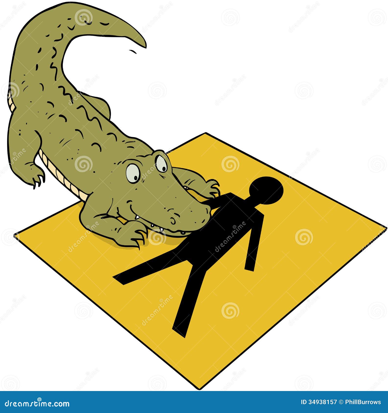 Crocodile beware sign stock vector. Illustration of roles - 34938157