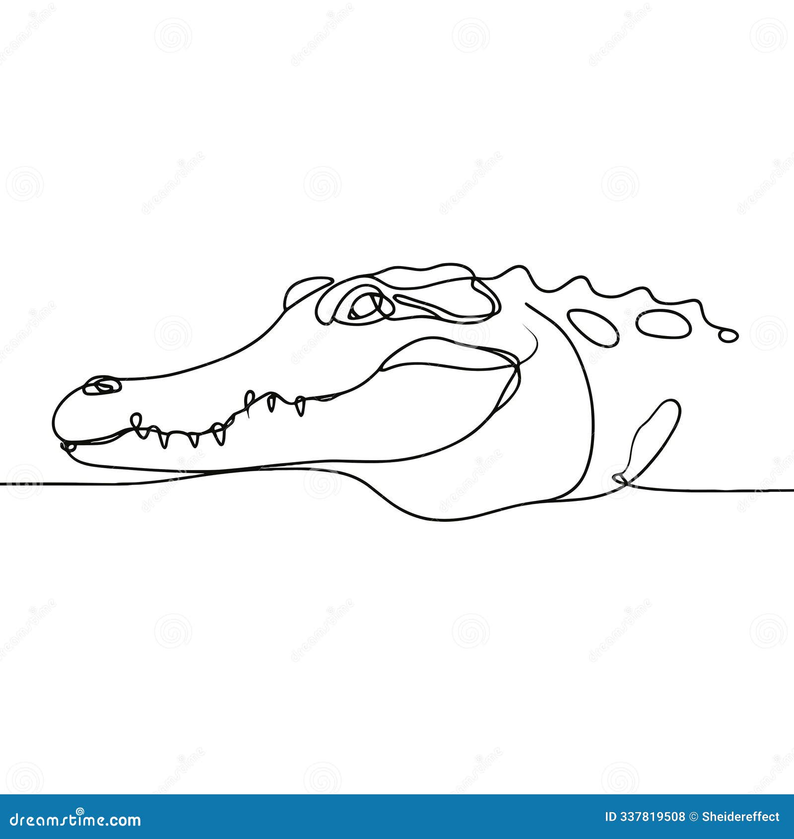 A Crocodile with a Big Smile on Its Face Stock Illustration ...