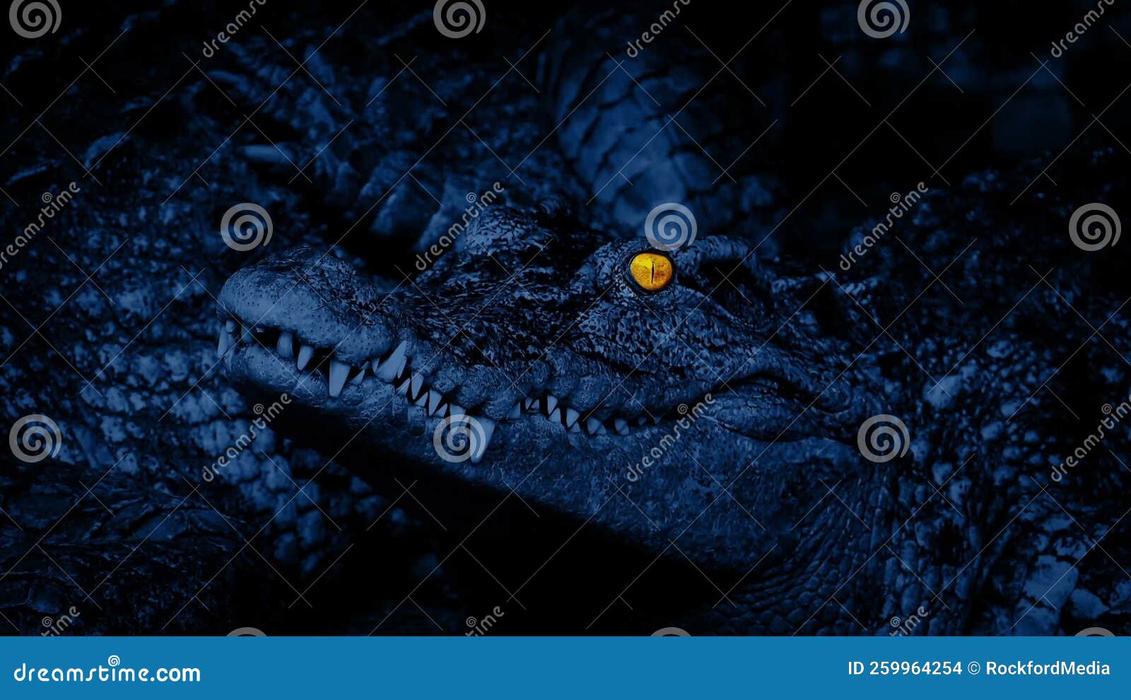 Crocodile Blinks with Glowing Eyes at Night Stock Footage - Video of ...