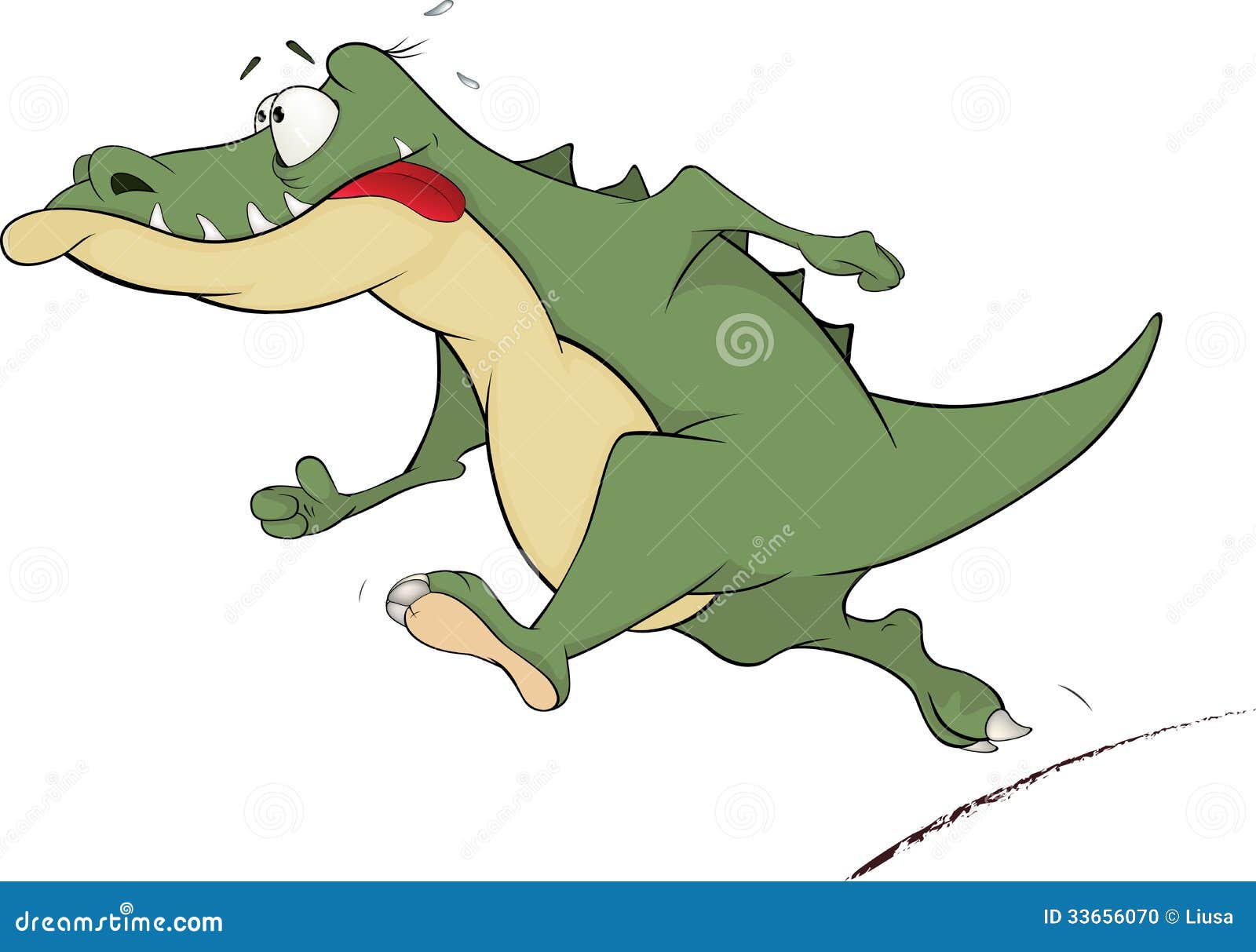 Crocodile. Cartoon stock vector. Illustration of aggression - 33656070