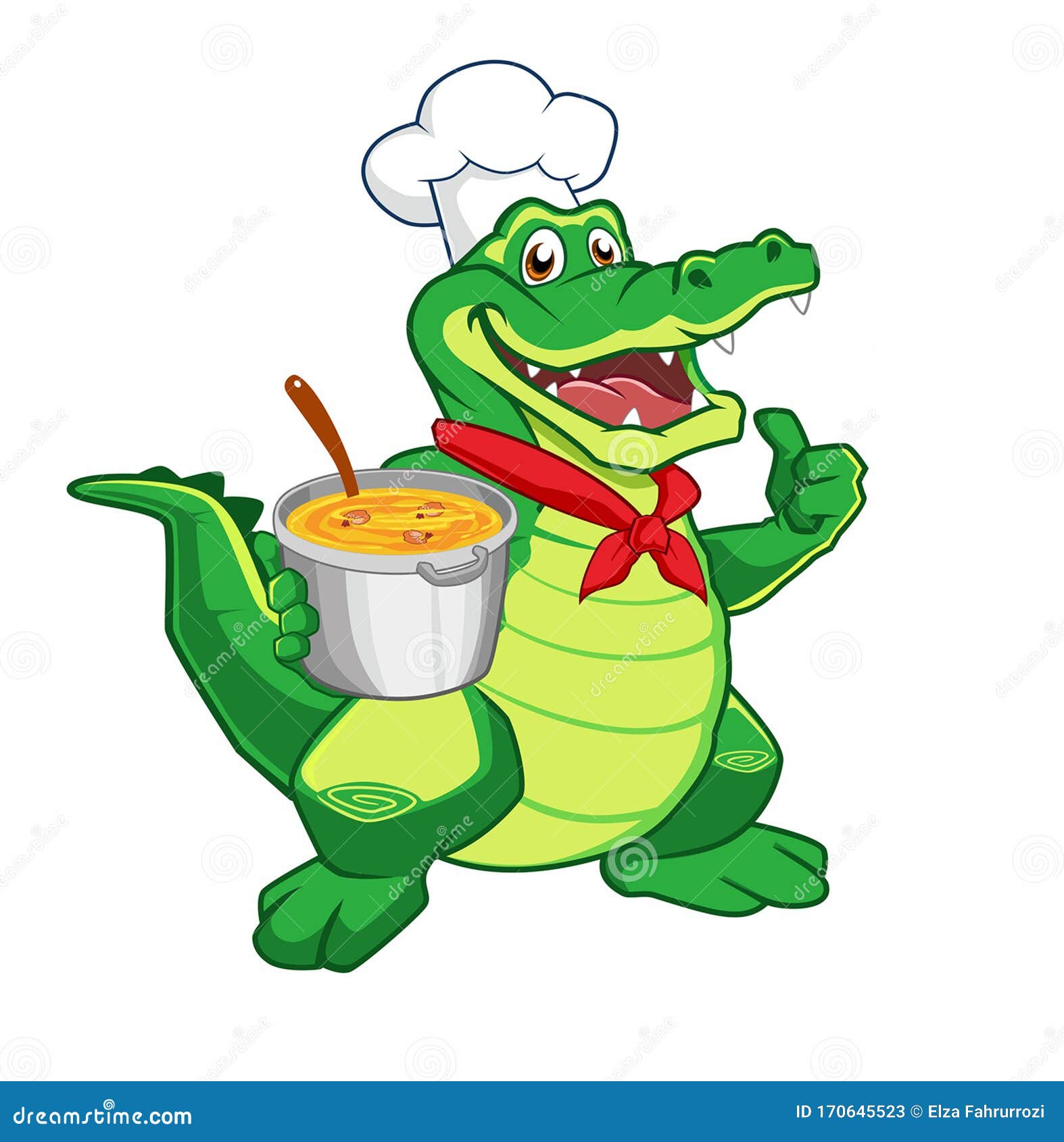Crocodile Chef Cartoon in Vector Stock Vector - Illustration of design ...