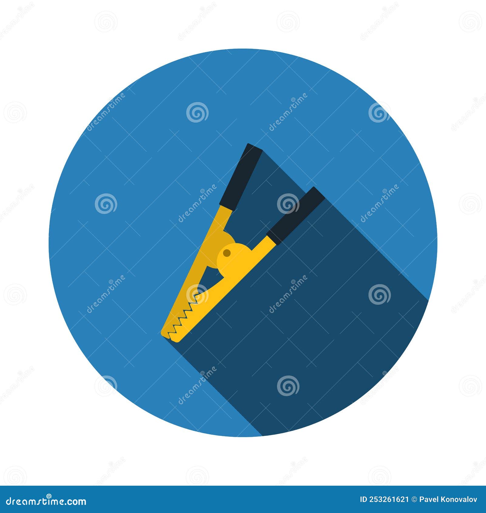 Crocodile Clip Icon stock vector. Illustration of alligator - 253261621