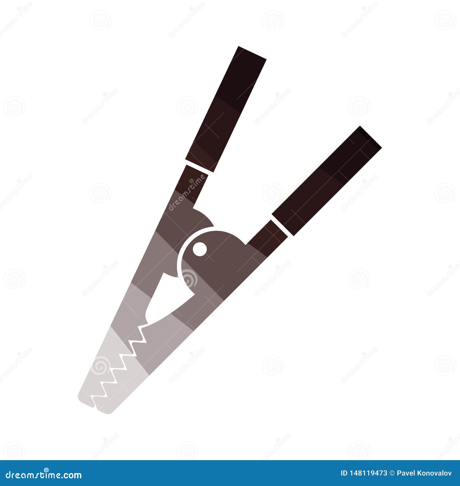 Crocodile Clip Icon stock vector. Illustration of cord - 148119473