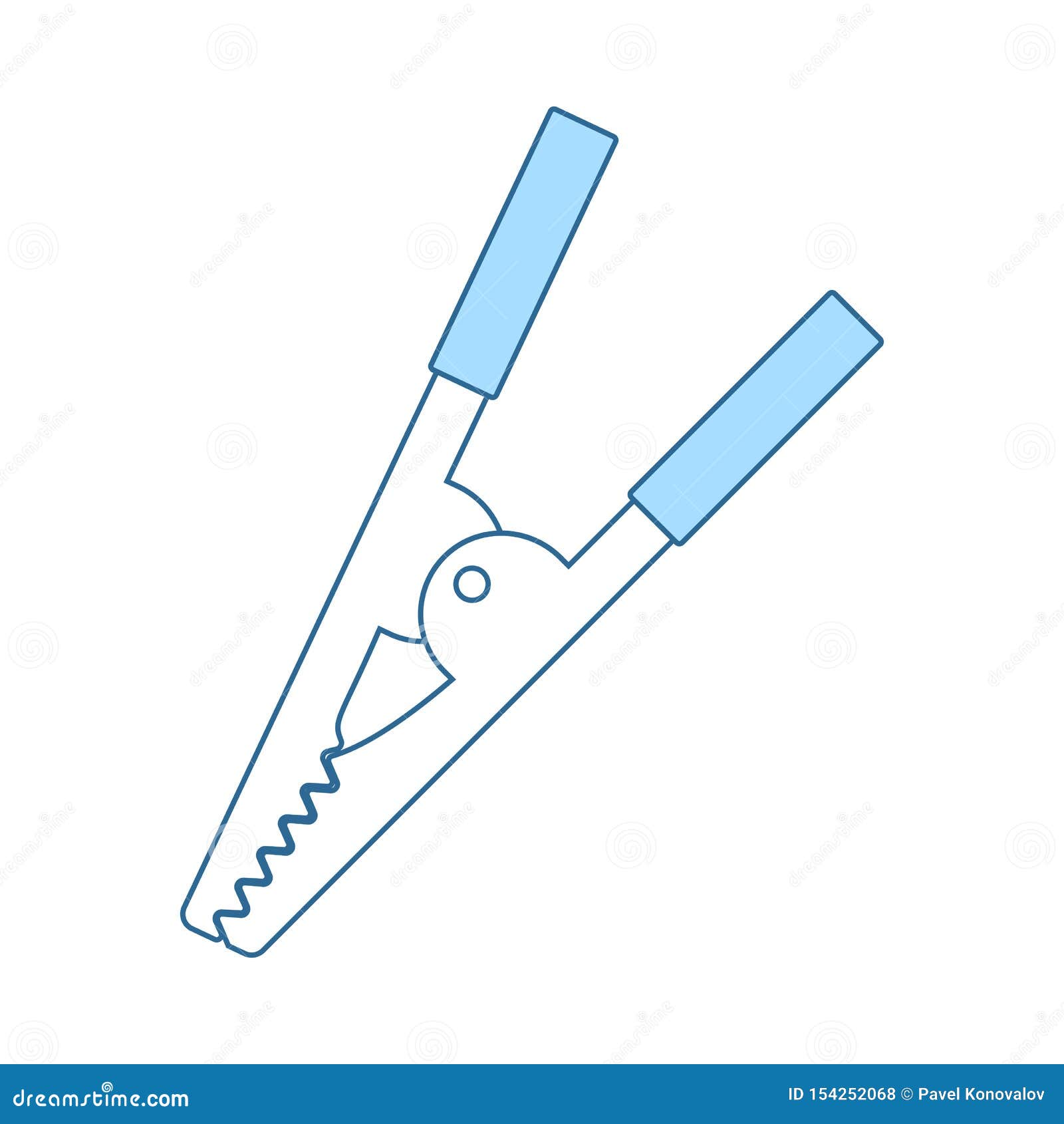 Crocodile Clip Icon stock vector. Illustration of jumper - 154252068