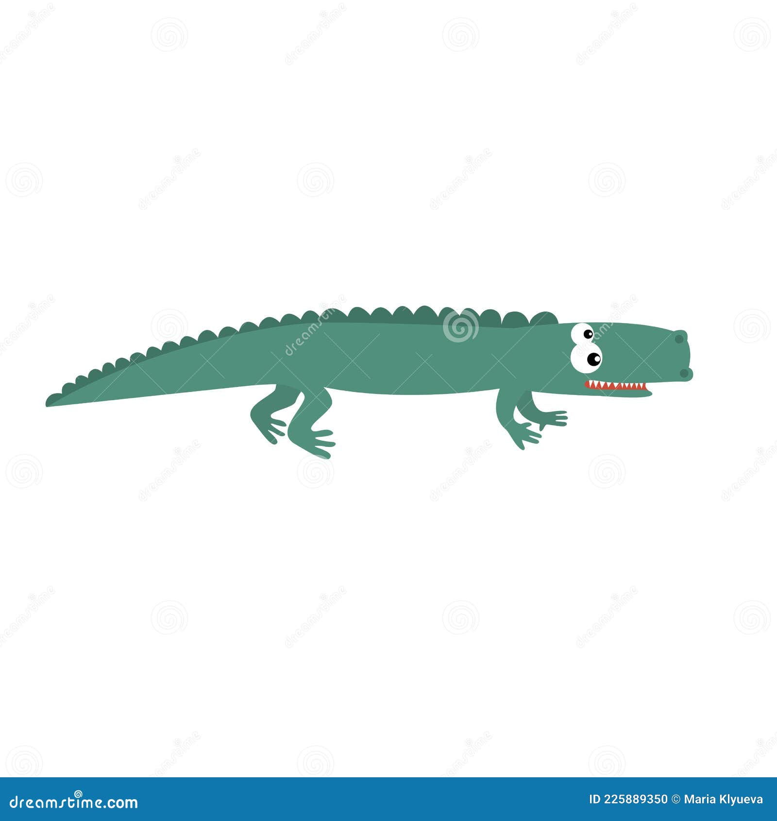 Crocodile in 2d Cartoon Style. Isolated Vector Stock Vector ...