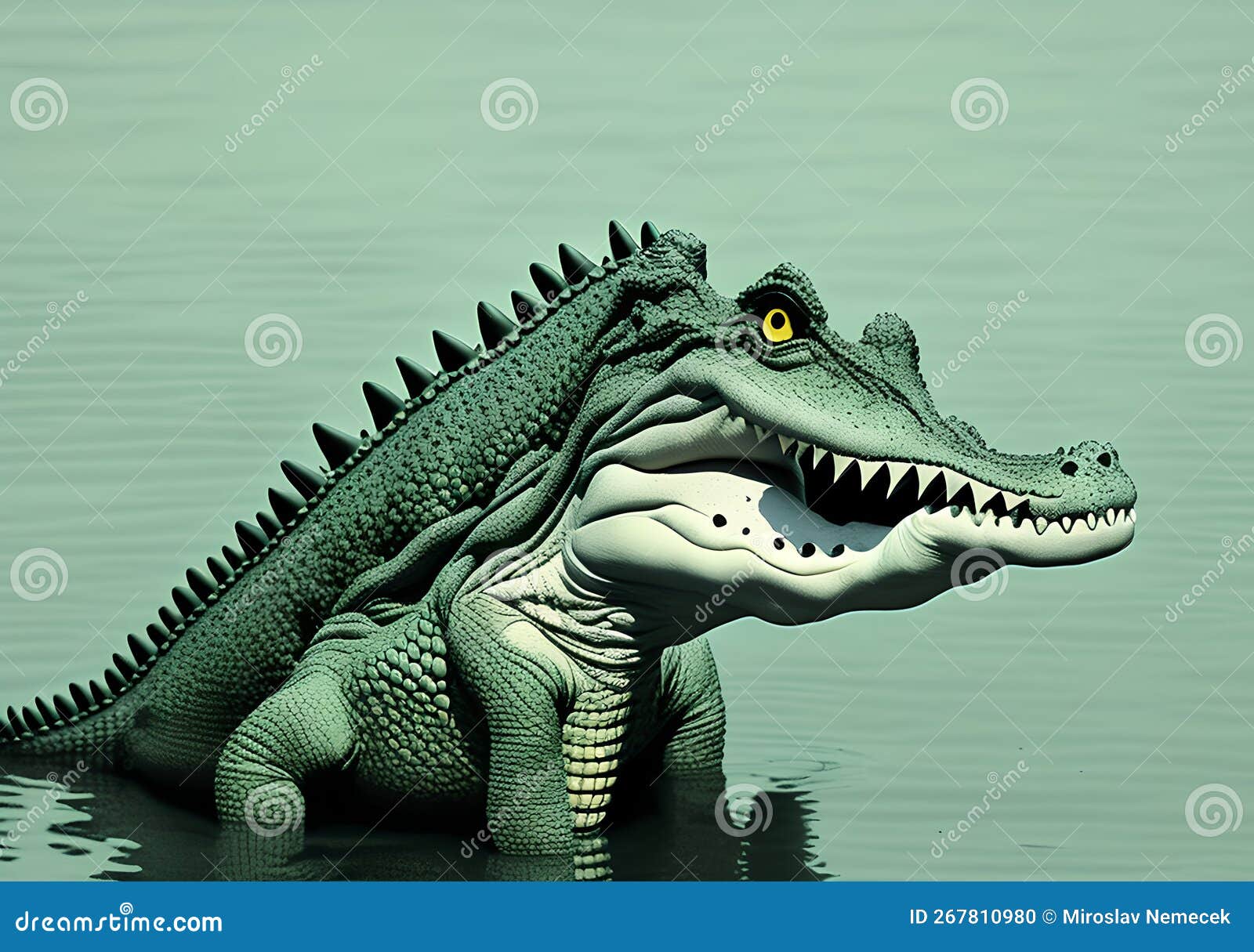 Crocodile, Generative AI Illustration Stock Illustration - Illustration ...