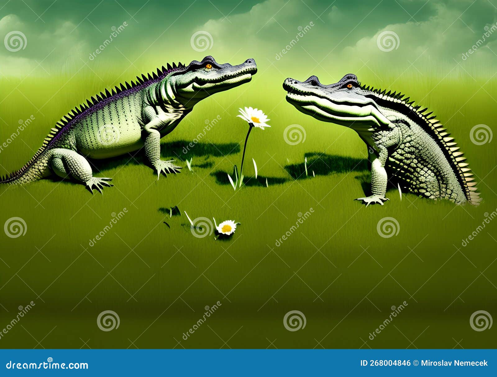 Crocodile, Generative AI Illustration Stock Illustration - Illustration ...