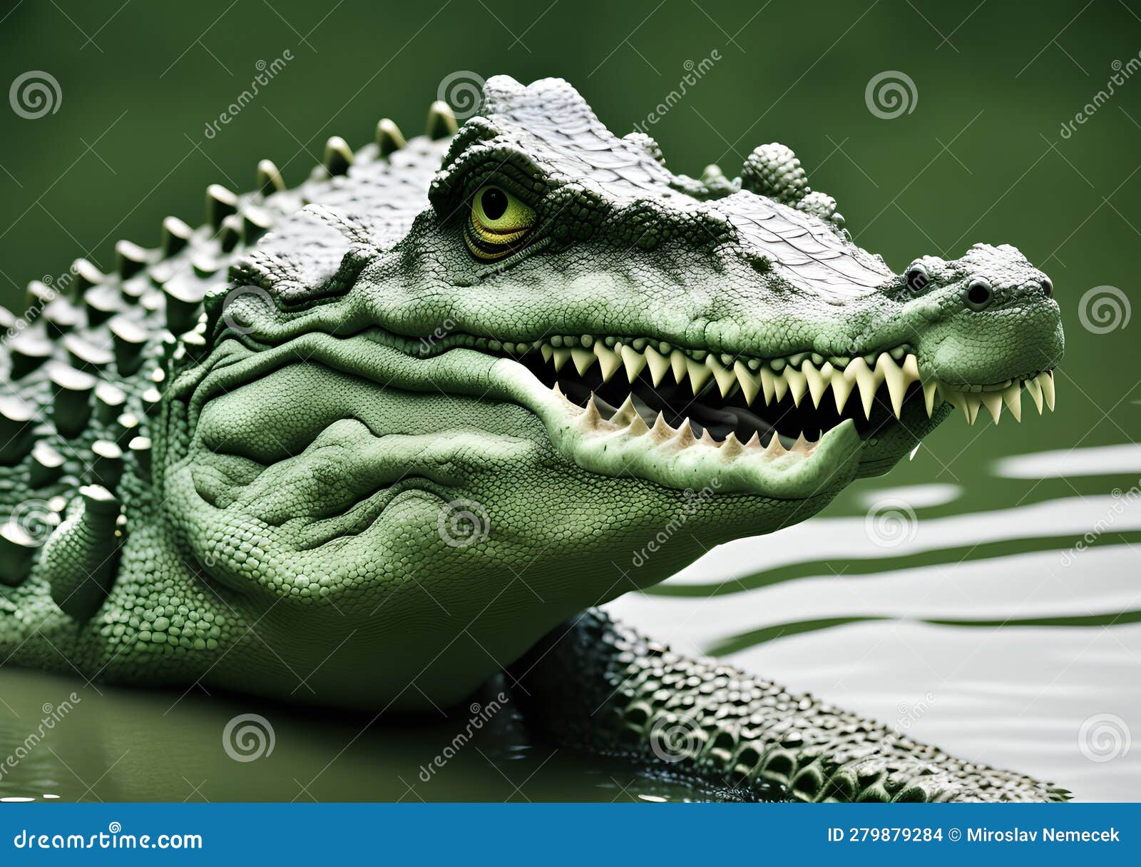 Crocodile, Generative AI Illustration Stock Illustration - Illustration ...
