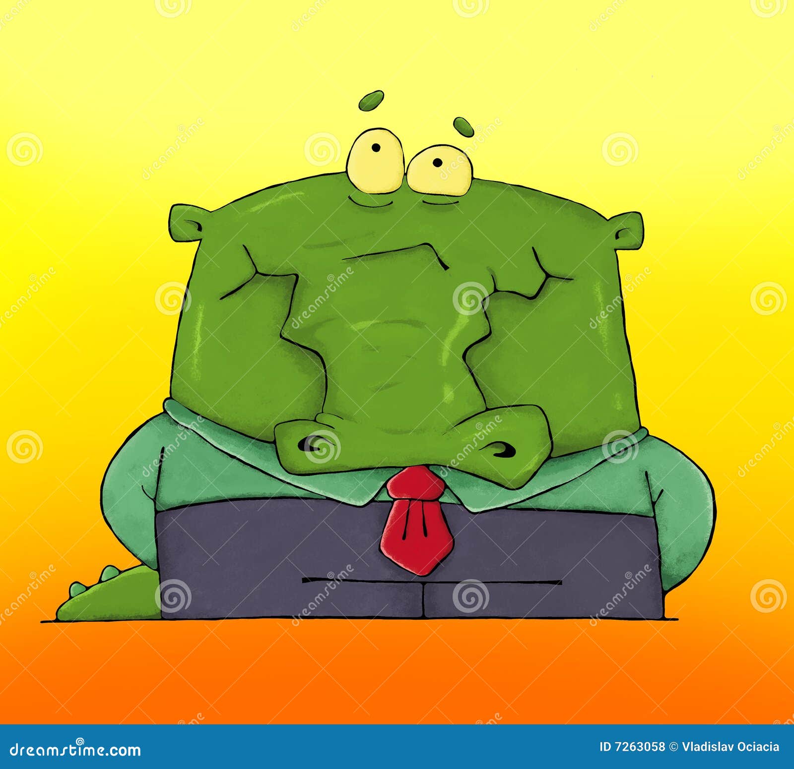 Crocodile in disarray stock illustration. Illustration of cartoon - 7263058