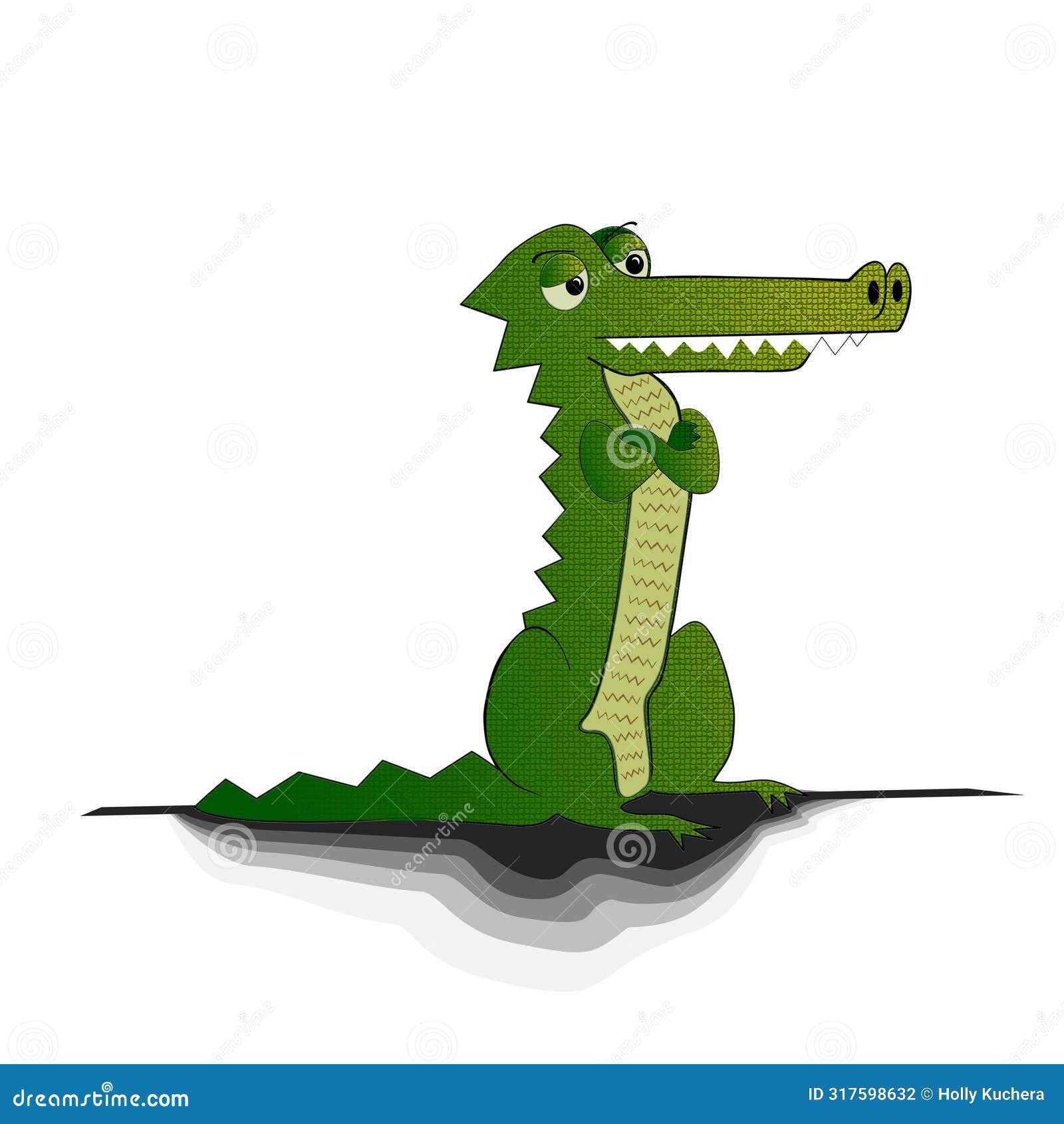 Grumpy Crocodile Cartoon Kawaii Expression | CartoonDealer.com #249405385