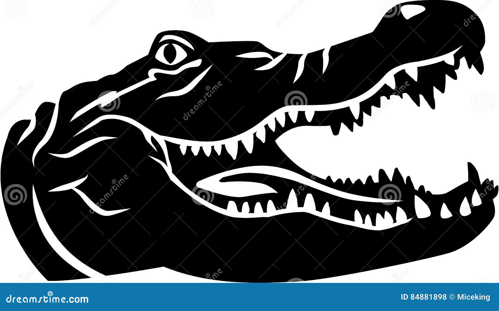 Crocodile head stock vector. Illustration of alligator - 84881898