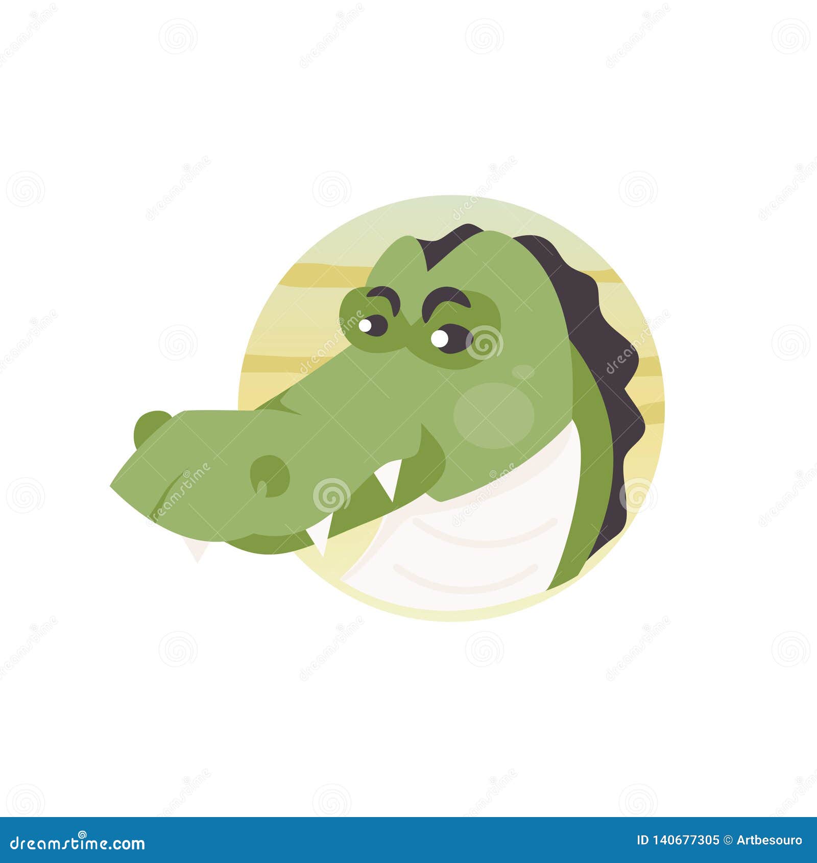 Crocodile head vector stock vector. Illustration of animal - 140677305