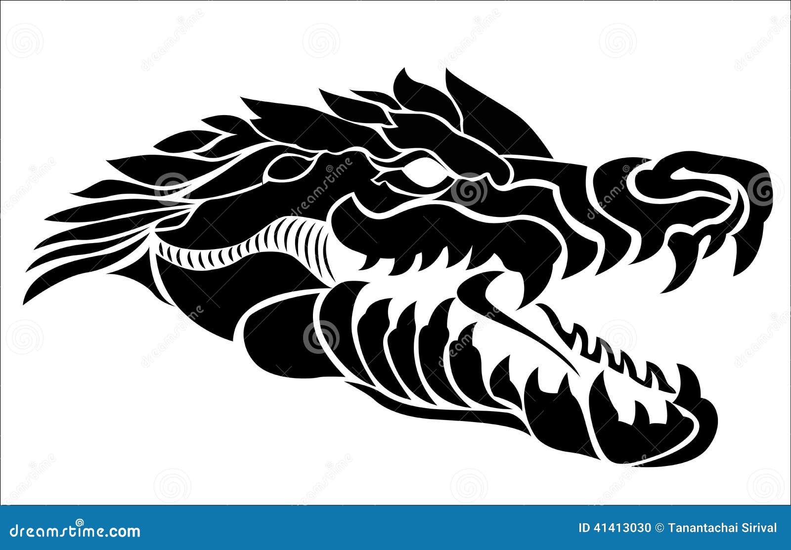 Crocodile head stock vector. Illustration of attack, comic - 41413030