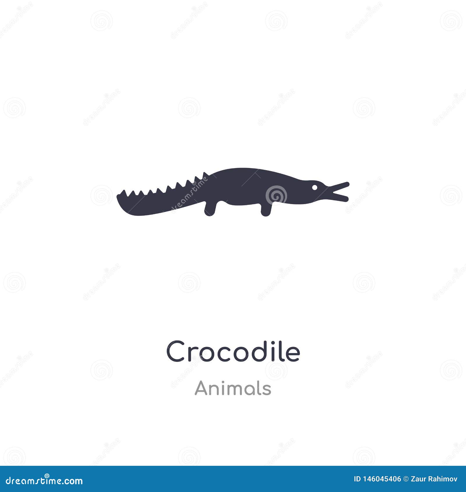 Crocodile Icon. Isolated Crocodile Icon Vector Illustration from ...