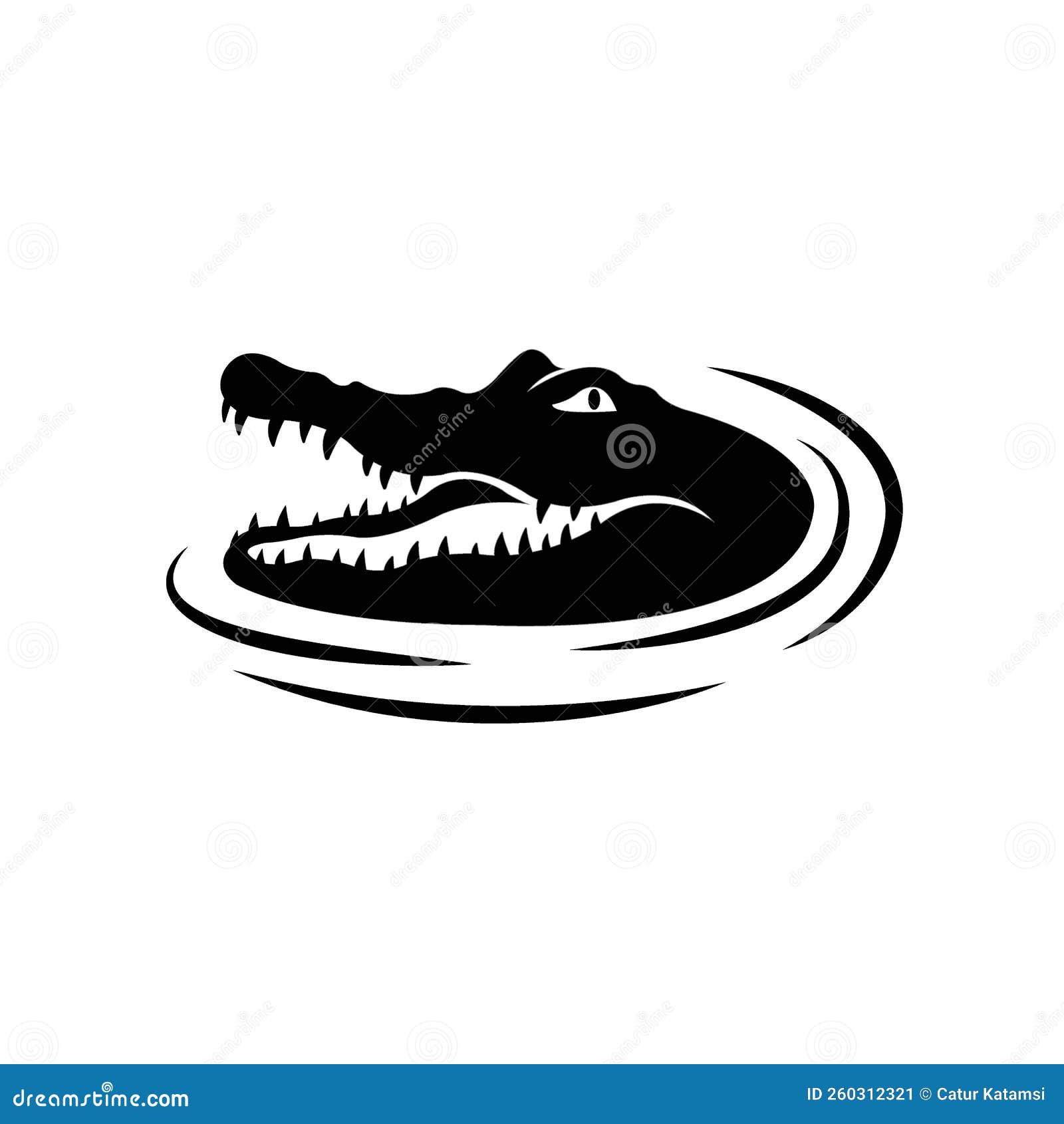 Crocodile icon logo design stock vector. Illustration of symbol - 260312321