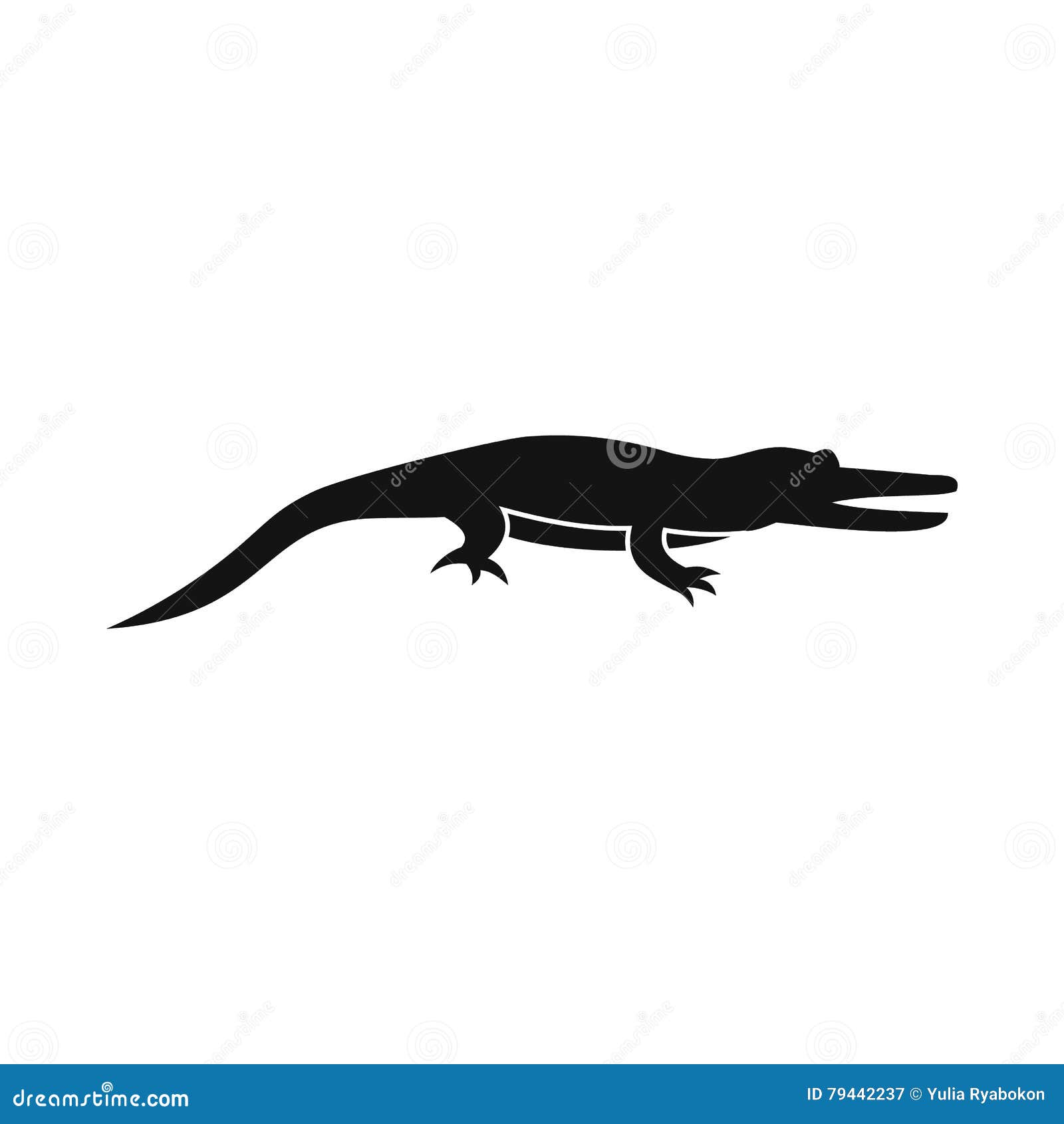 Crocodile Icon, Simple Style Stock Vector - Illustration of fauna ...